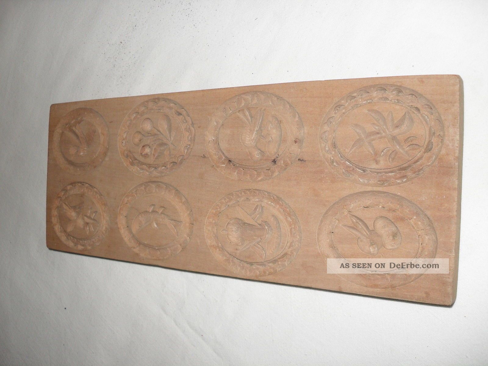 Alte Antik Holz Model Lebkuchen Back Springerle Form Um 1900