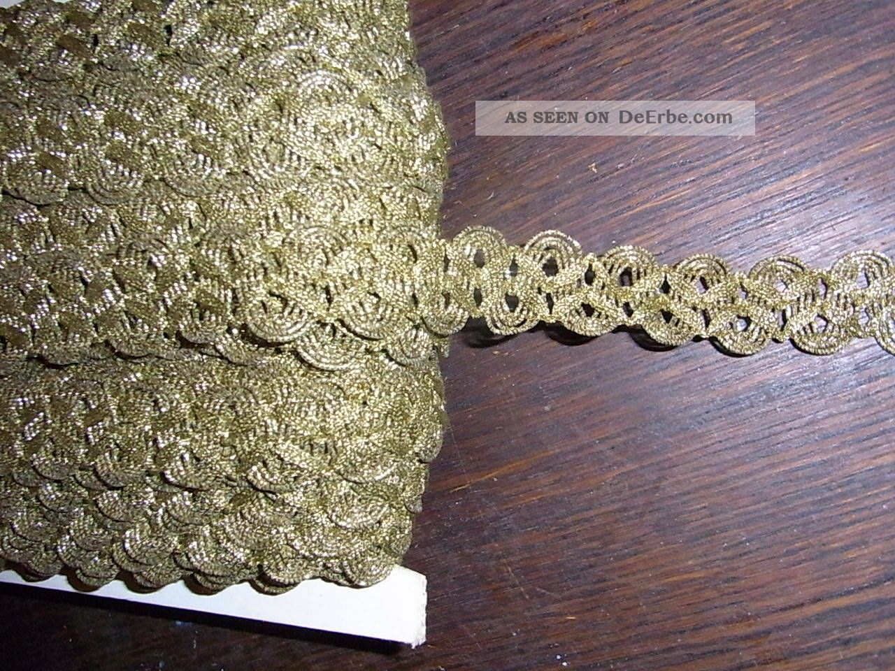 Goldene Borte / Litze, Höhe Ca. 2, 0cm Ca. 50m Olivgold