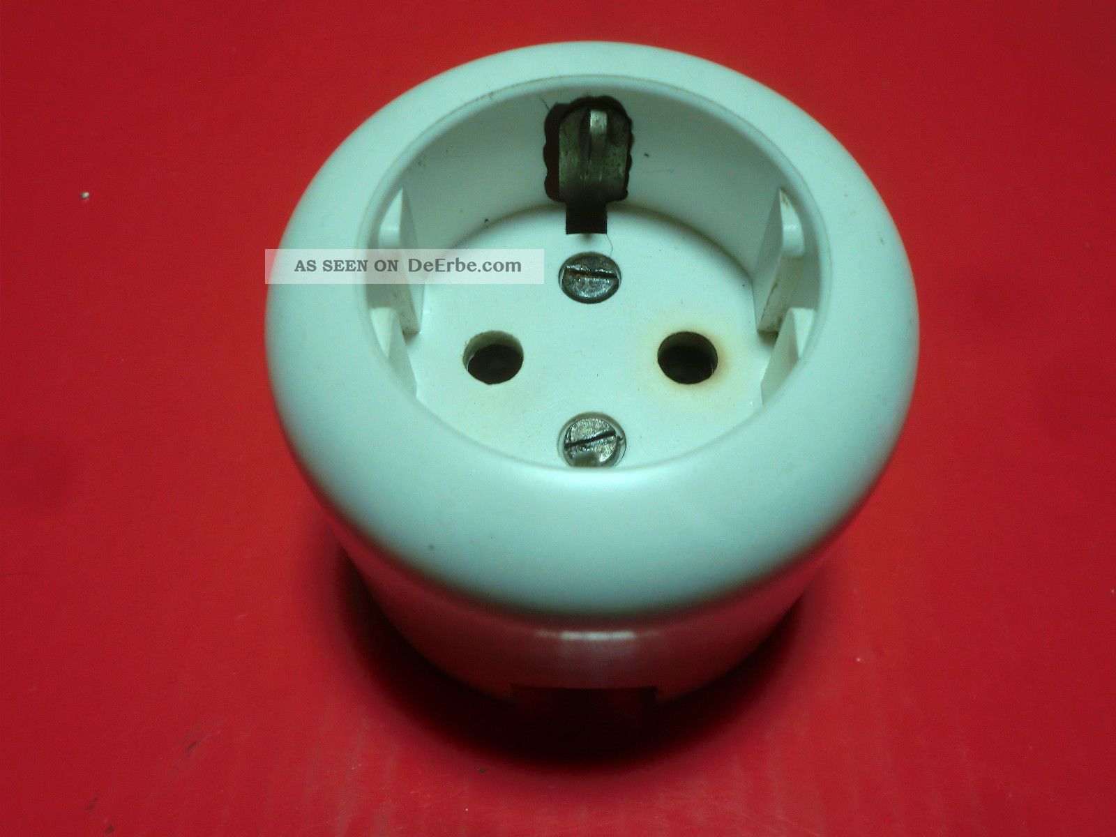 Steckdose Alt Antik Aus Porzellan Und Bakelit Gehäuse Weiß Aufputz Art Deco