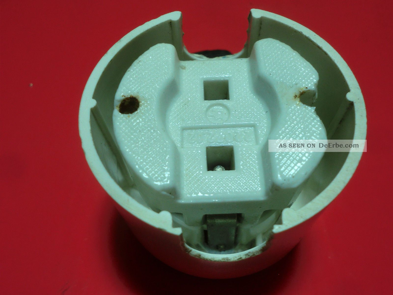 Steckdose Alt Antik Aus Porzellan Und Bakelit Gehäuse Weiß Aufputz Art Deco