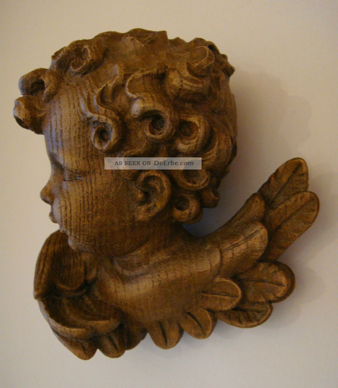 Putto Putte Engel Engelskopf Büste Aus Holz Puttenkopf Holzengel ...