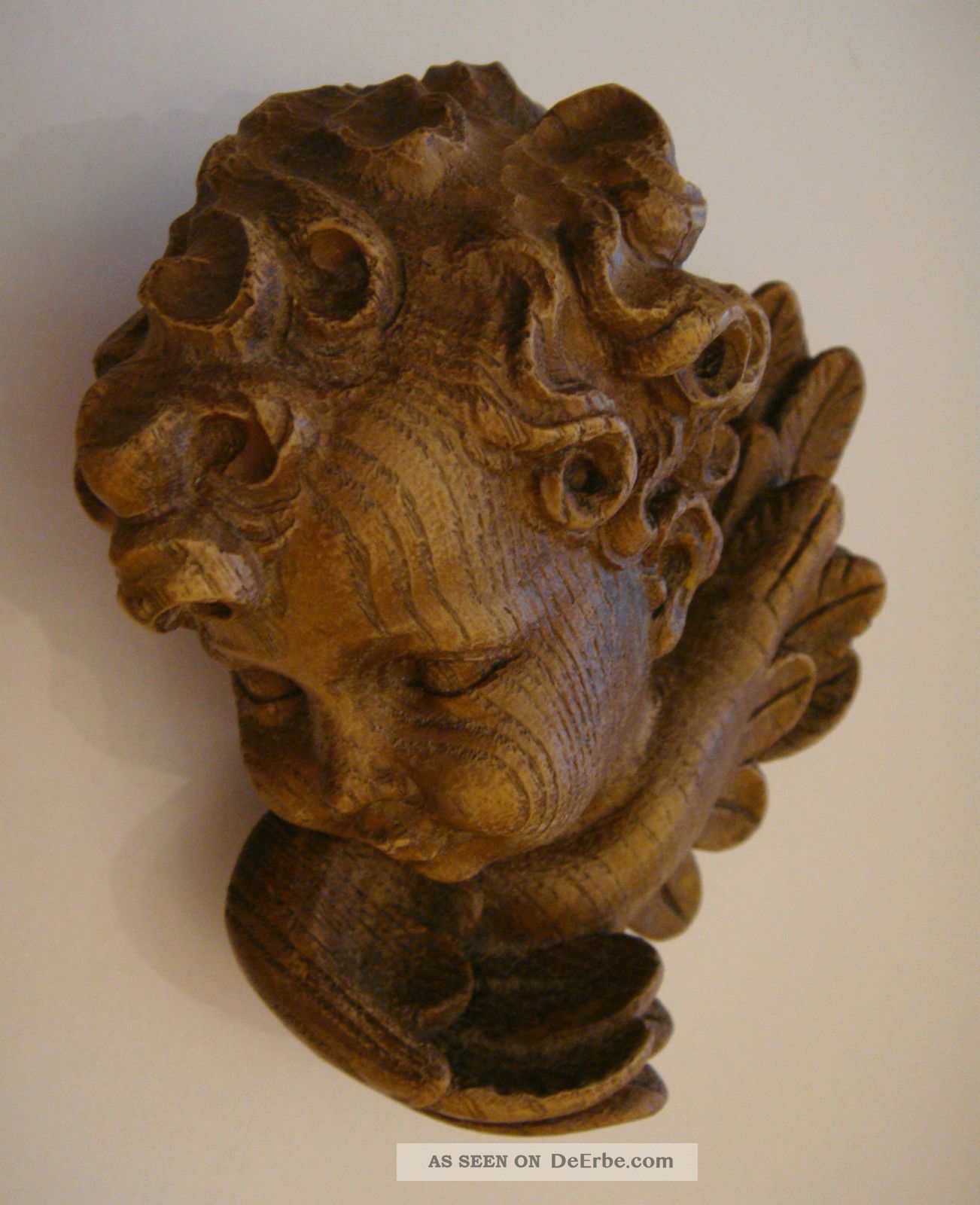 Putto Putte Engel Engelskopf Büste Aus Holz Puttenkopf Holzengel ...