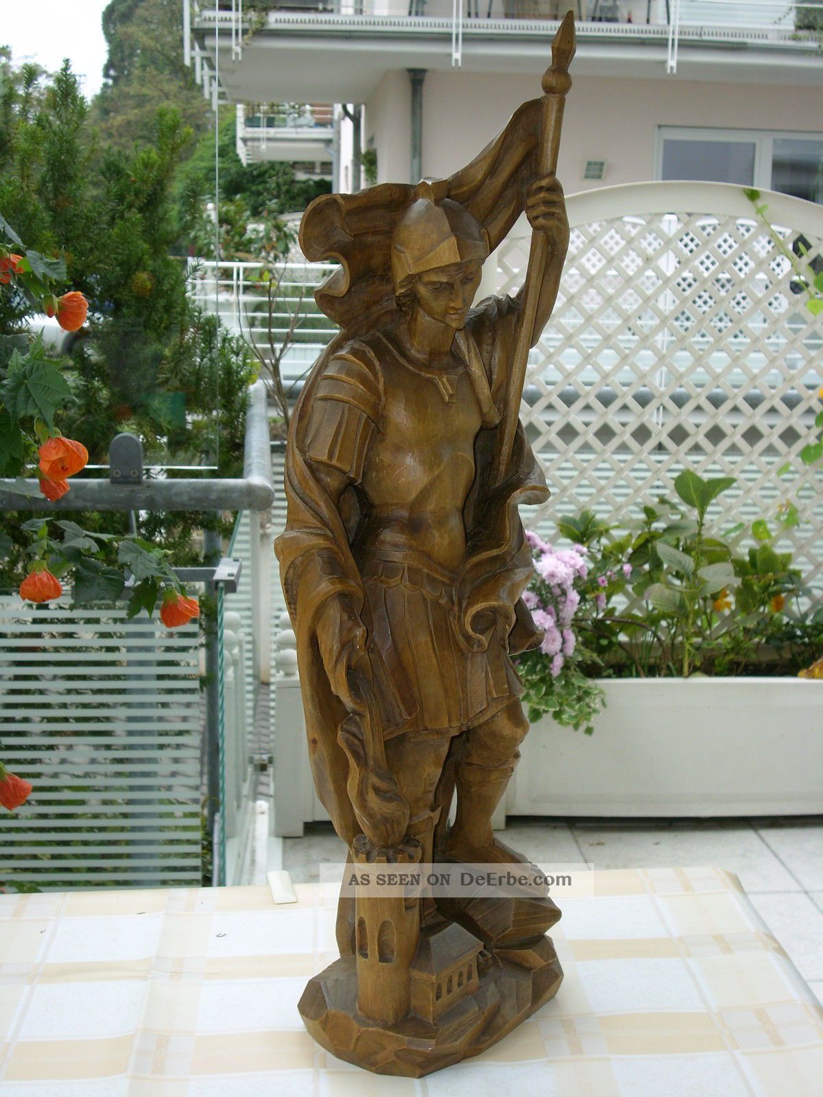 Gr. Holzfigur - Heiligenfigur - Heiliger Florian - Patron Der Feuerwehr ...