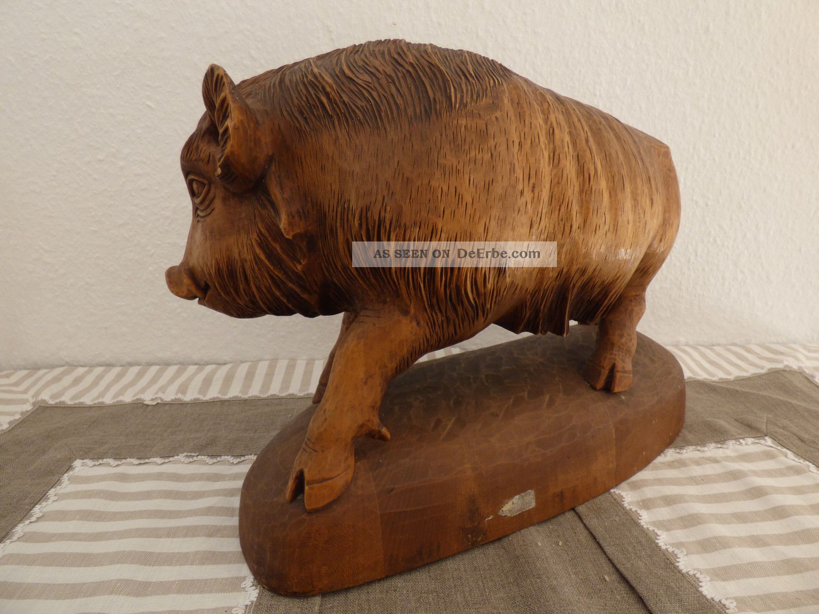 Keiler - Wildschwein - Holzfigur - Riesig - Handgeschnitzt