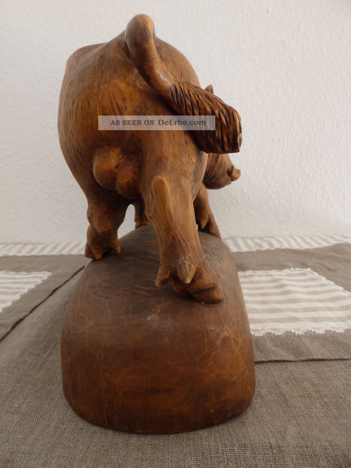 Keiler - Wildschwein - Holzfigur - Riesig - Handgeschnitzt