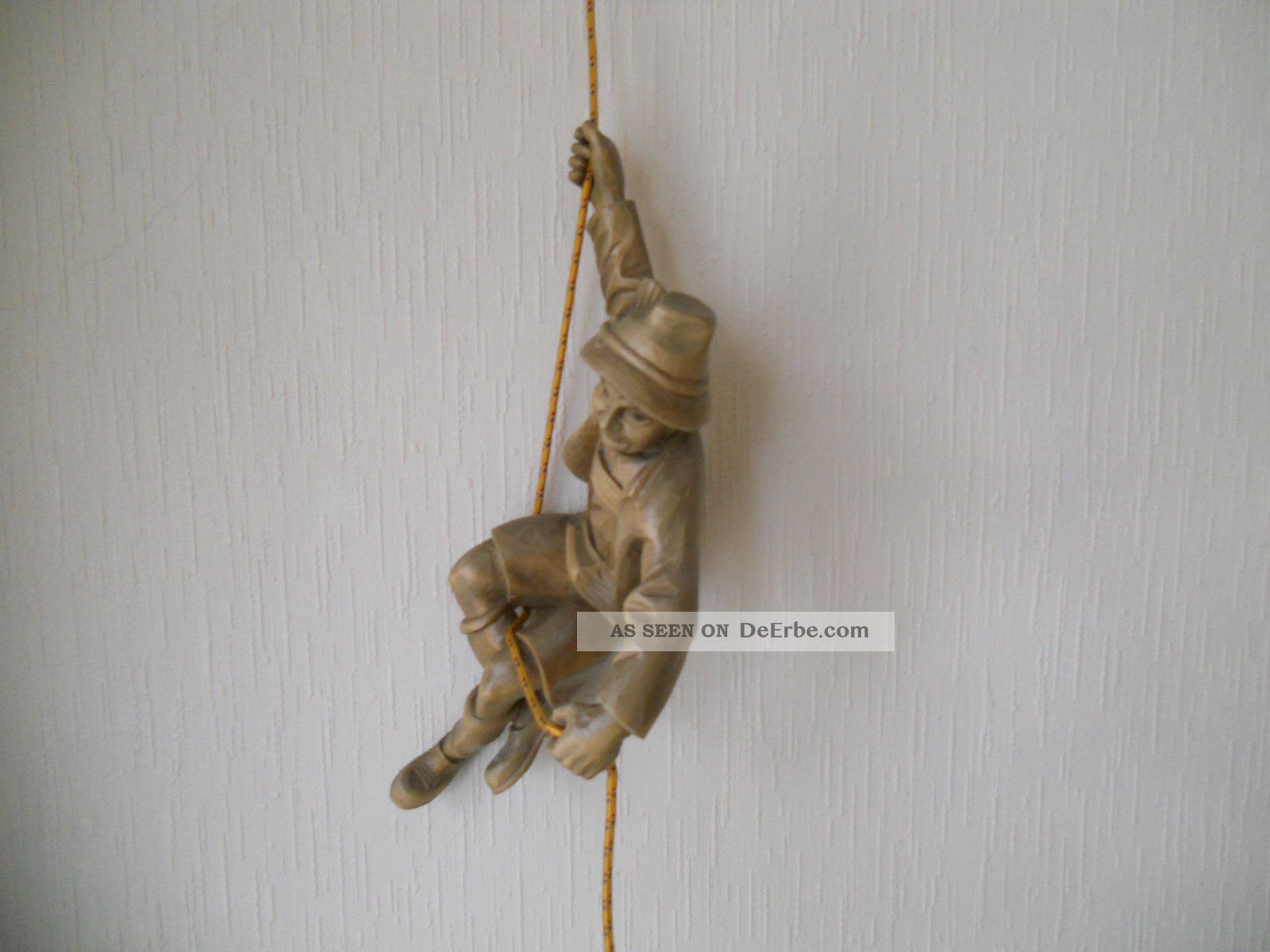 Holzfigur Bergsteiger Abseiler Schnitzkunst Aus Südtirol St. Ulrich Im ...