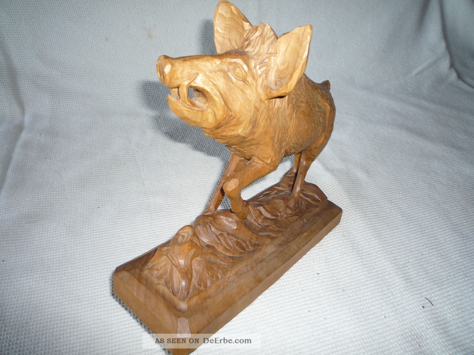 Holzfigur Geschnitzt Aus Sammlung, Keiler Wildsau Wildschwein Groß, Top ...
