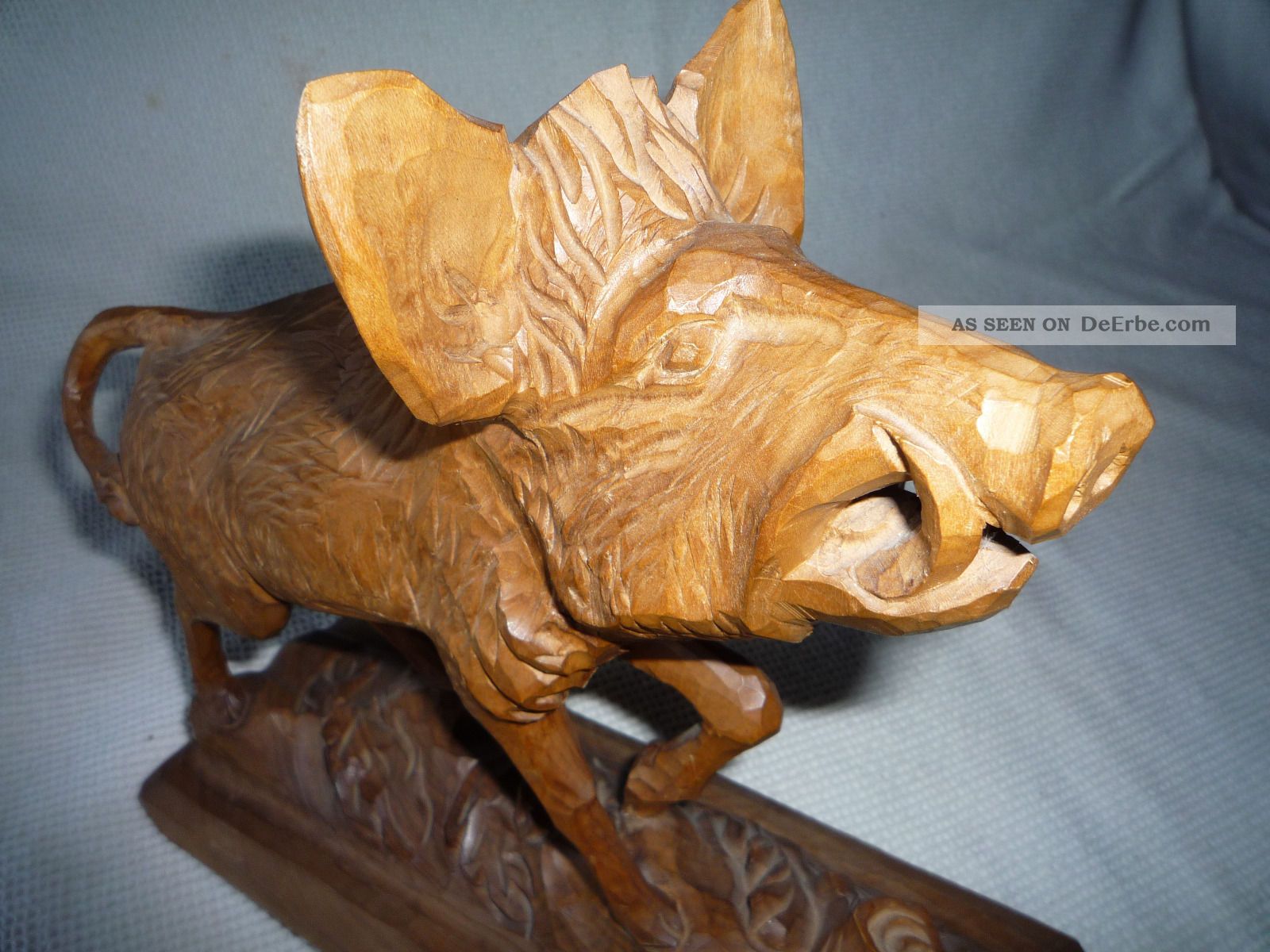 Holzfigur Geschnitzt Aus Sammlung, Keiler Wildsau Wildschwein Groß, Top ...