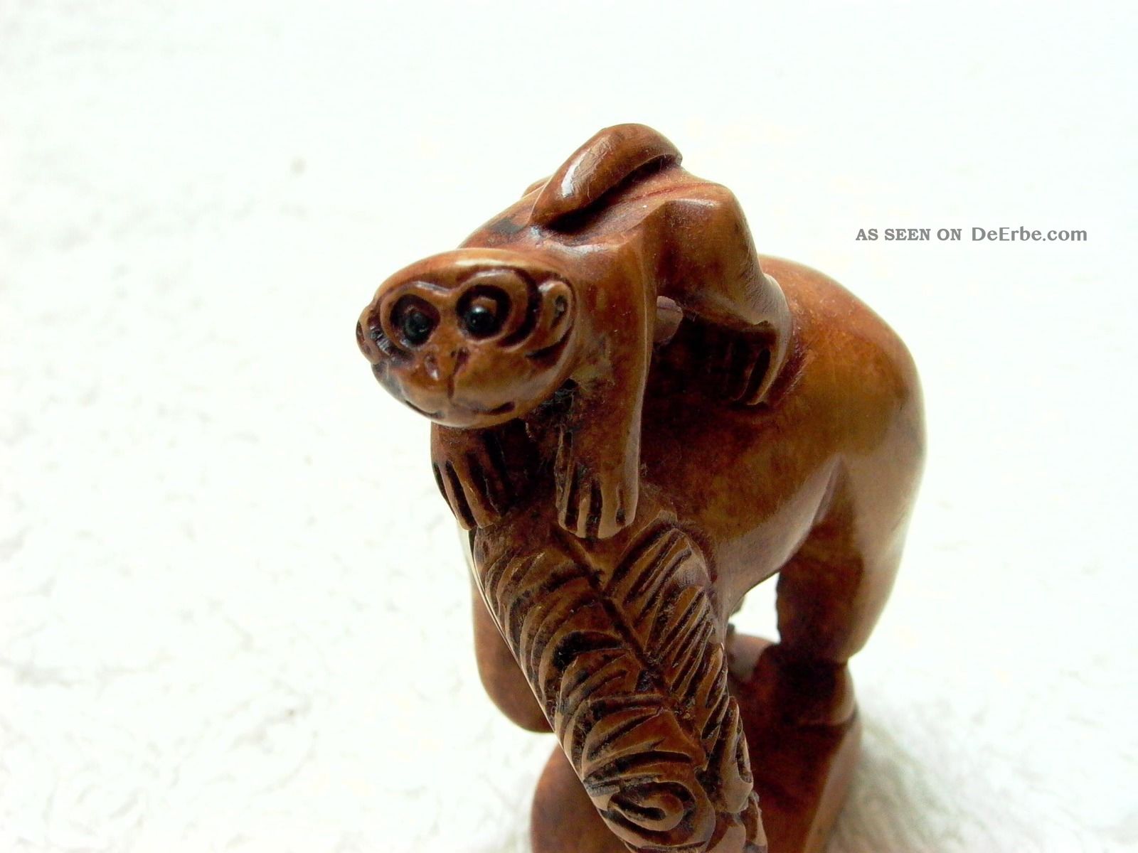 Alte Netsuke, Affe Auf Pferd, Japan, 1900