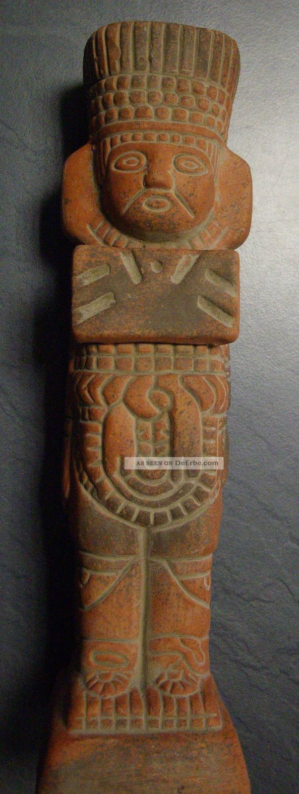 Mexiko Maya Große Ton Figur Statue 28cm Mexico Südamerika