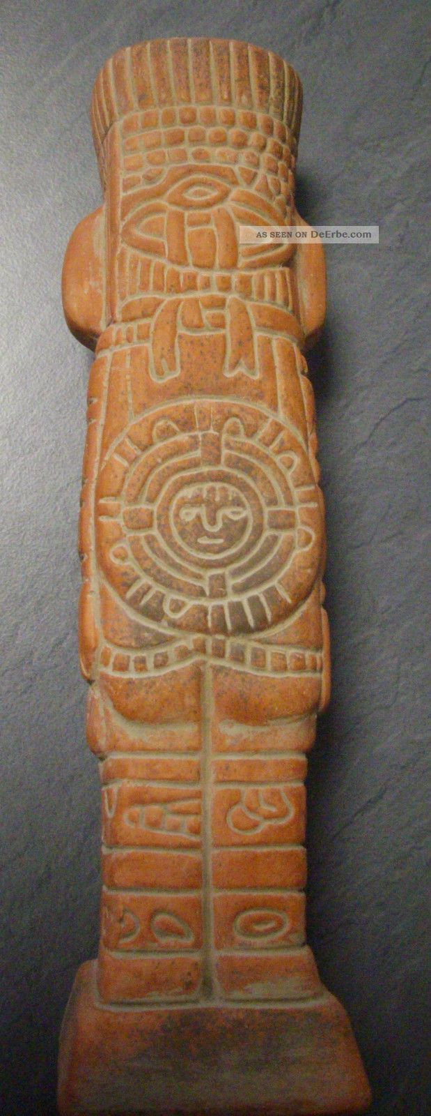 Mexiko Maya Große Ton Figur Statue 28cm Mexico Südamerika