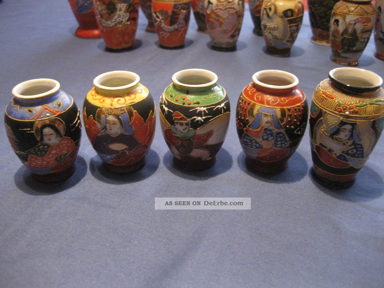 Selten Sammlung Konvolut 24 Vasen Satsuma, Japan Aus Nachlas Alt Signiert