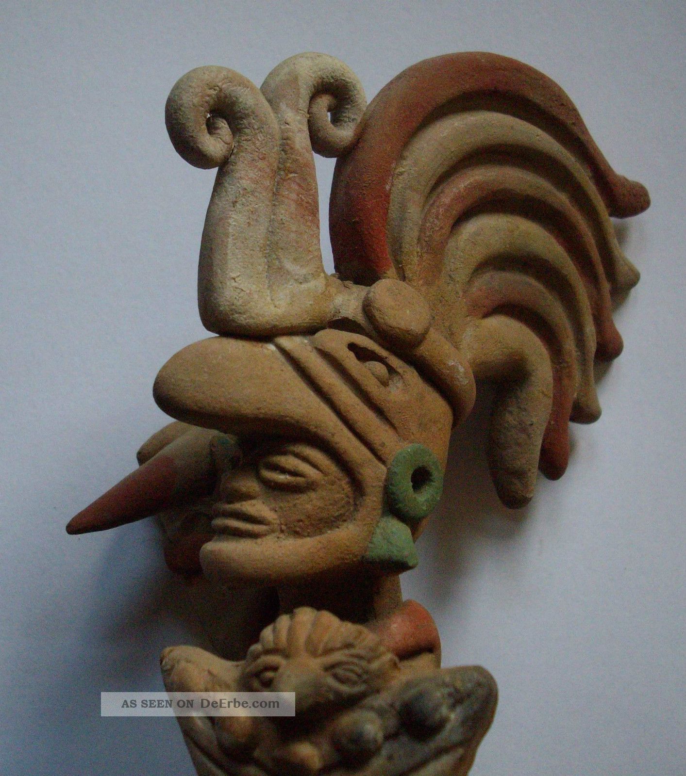 Mexiko Maya Inka Ton Figur Krieger 16cm Mexico Südamerika