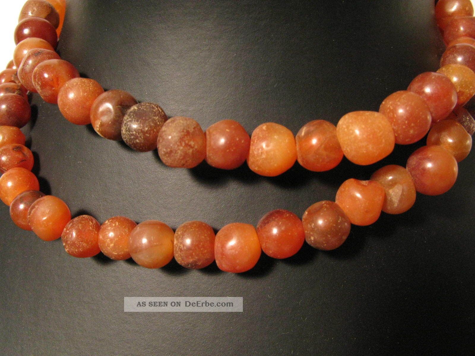 Schöner Strang Alte Achatperlen Karneol Old Agate Carneol Stone Beads ...