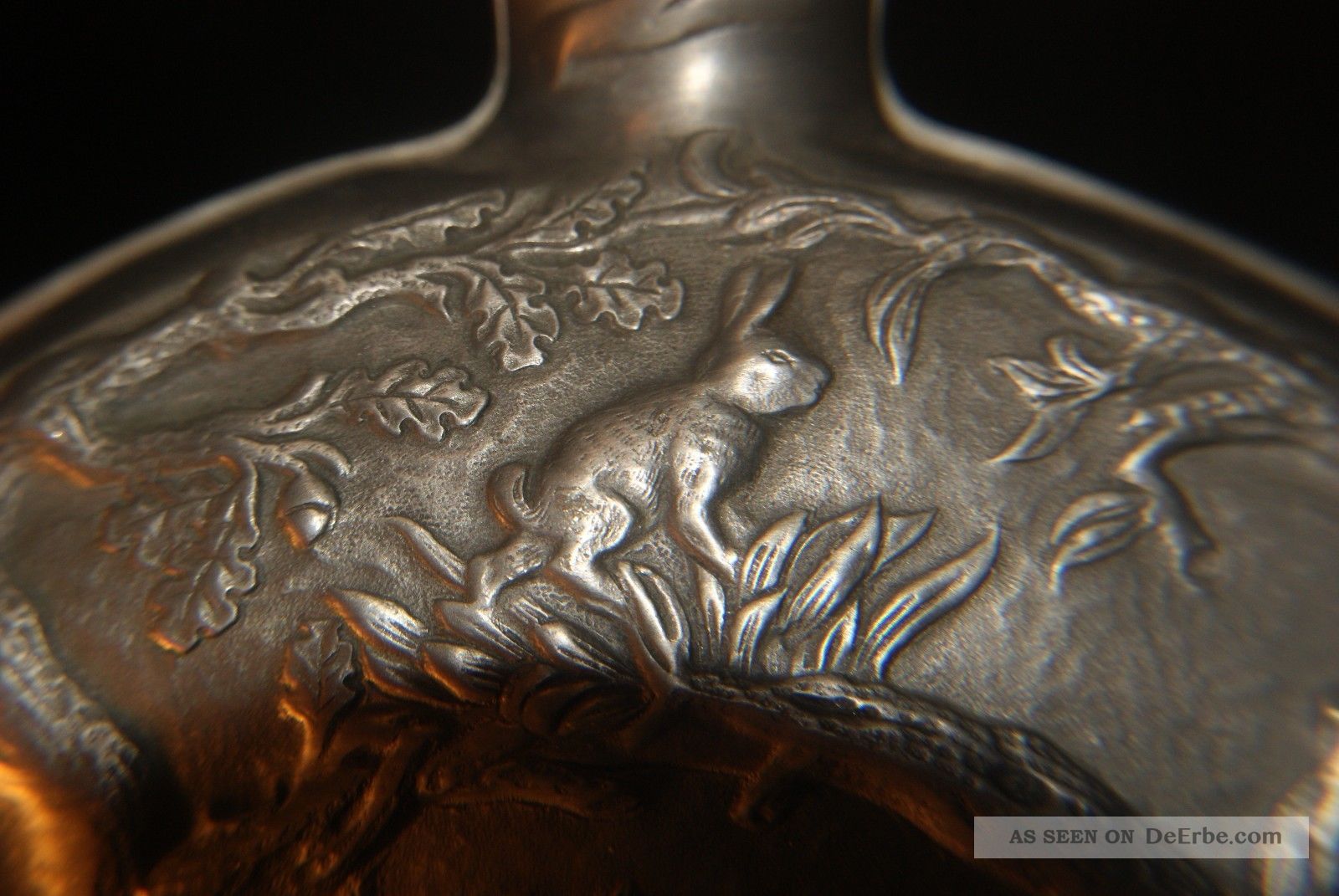 Zinn Flasche Jagdmotiv Les Étains Des Potstainiers Hutois/ Pewter ...