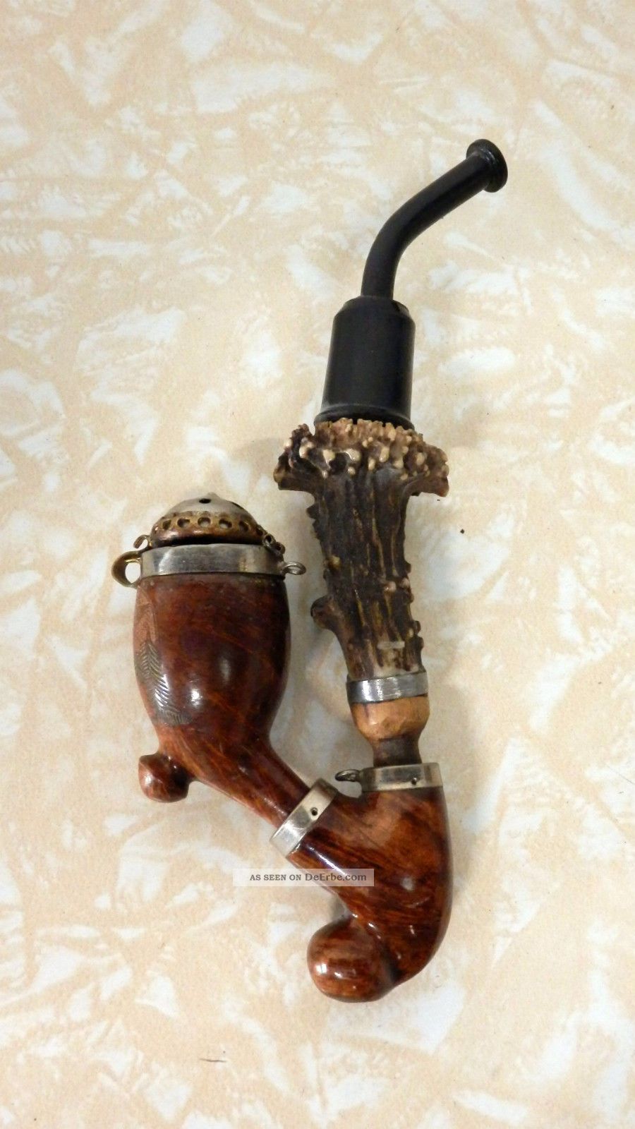 Schöne Jägerpfeife Aus Holz/horn Jagd Tabak Rauchen Vintage Förster ...