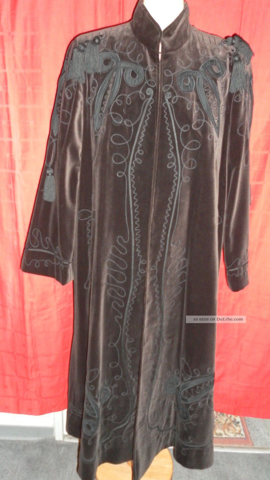 Exclusiver True Vintage Samt Mantel LÜrman Modell Hippy Mantel Einzelstück