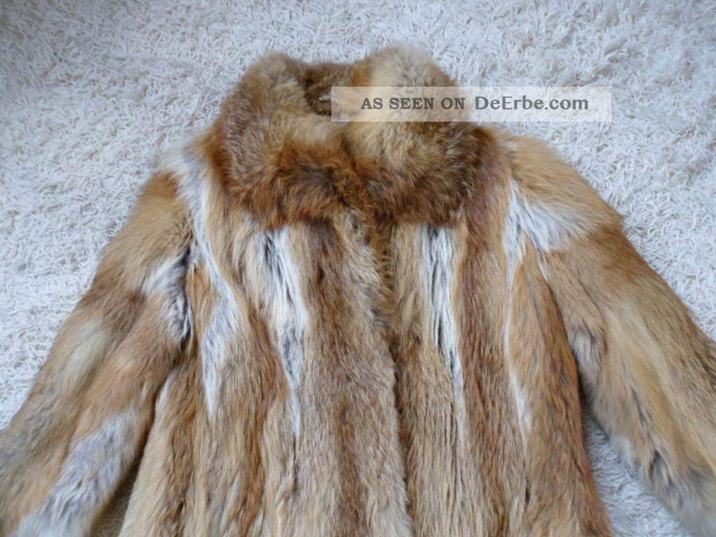 Damen Echt Pelzmantel Pelz Fuchs Rotfuchs Mantel Echtpelz Pelzjacke ...