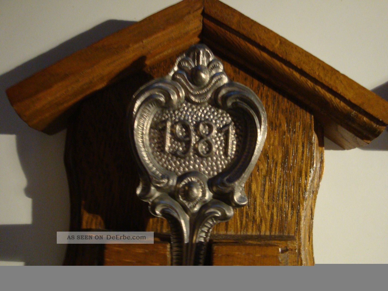 2 Jahreslöffel Aus Zinn, 1981 & 1990, Frieling Germany, Eiche Rustikal ...