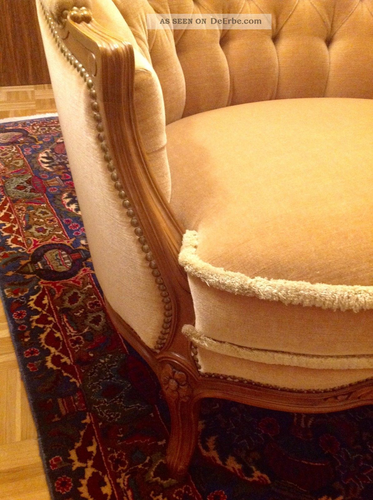 1 Sofa (zweisitzer) Und 2 Sessel Im Stil Des Barock Chippendale Rokoko ...