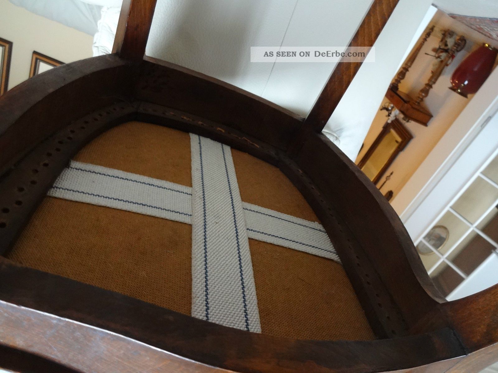 Dekorativer Stuhl Biedermeierstuhl Chippendale Gobelin Barock Nussbaum Ansehen