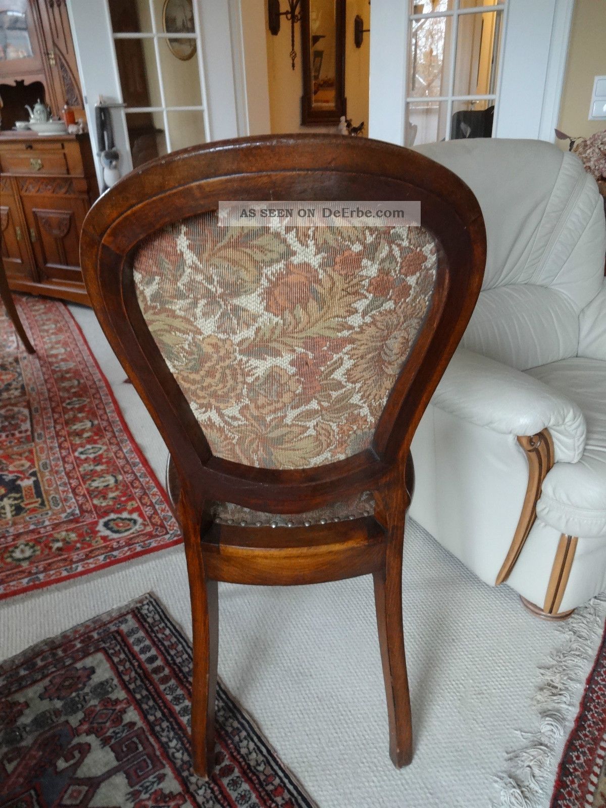 Dekorativer Stuhl Biedermeierstuhl Chippendale Gobelin Barock Nussbaum Ansehen