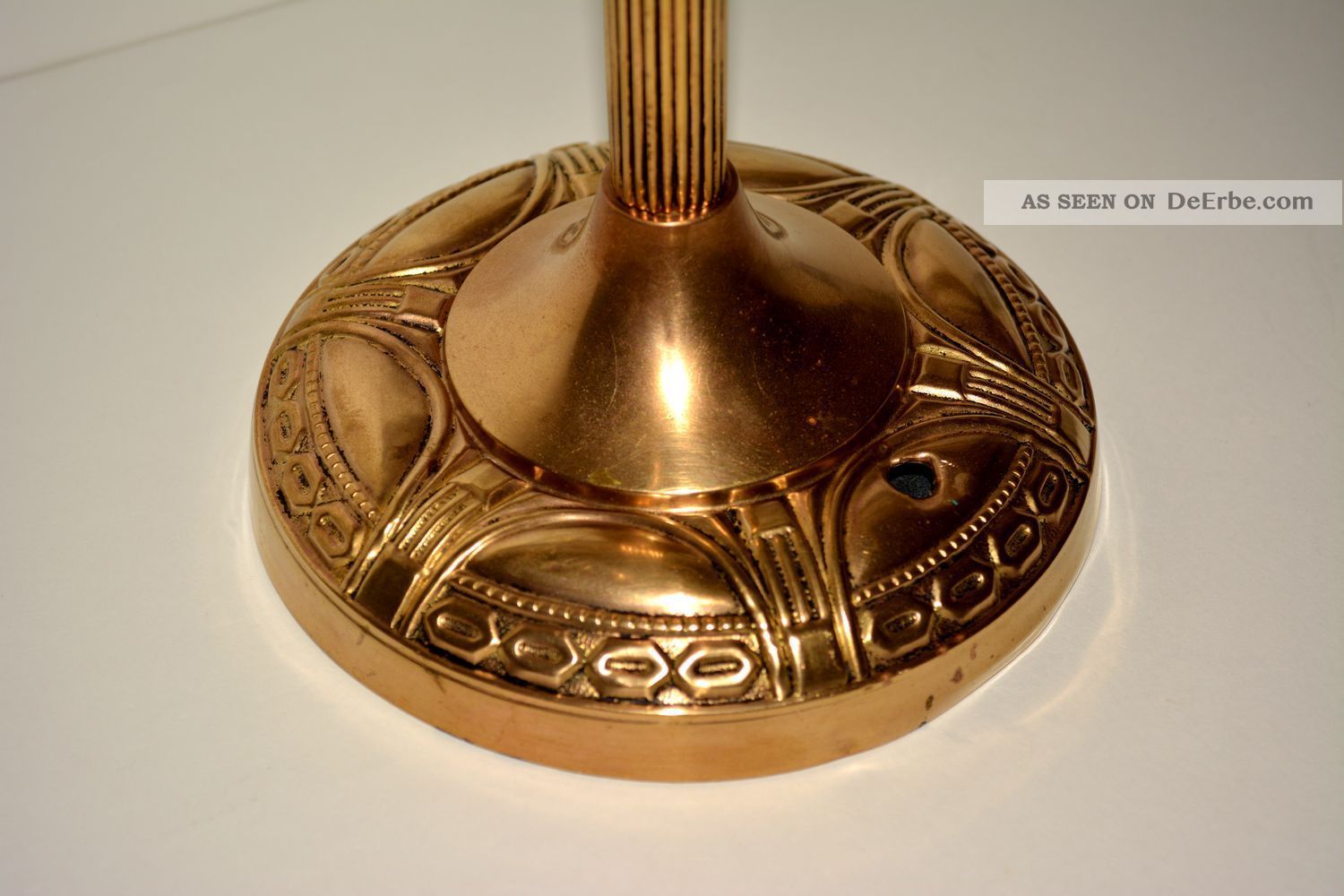 Teile Jugendstil - Lampe Messing