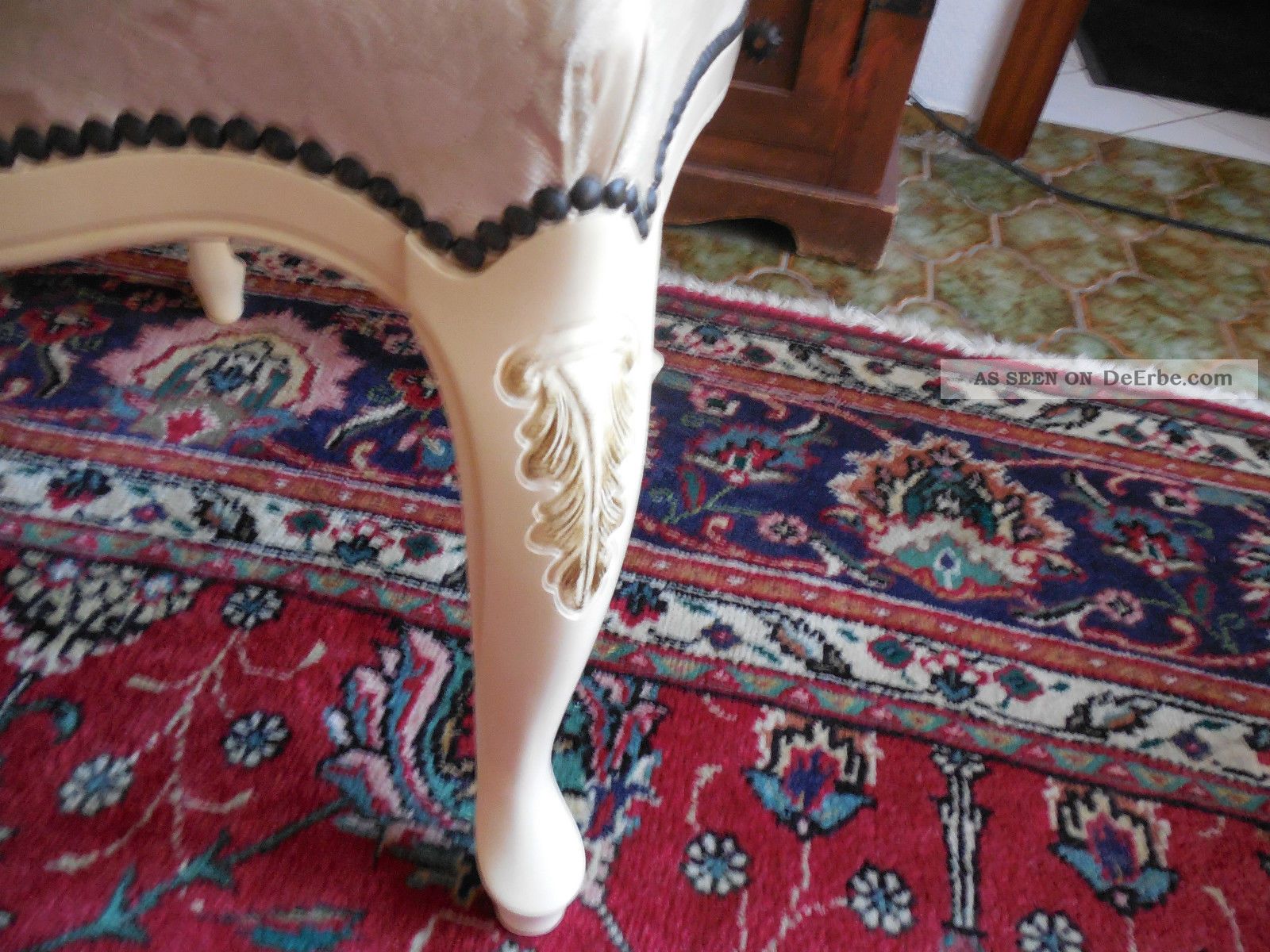 Trüggelmann Stuhl Schleiflack Barock Chippendale Stilmöbel Shabby Antik Massiv