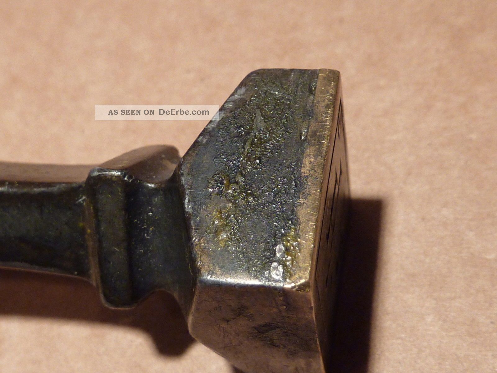 Petschaft Fesselballon Jugendstil (m H) Stempel Alt Siegel Bronze