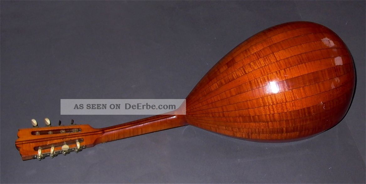 Alte Hopf Mandoline 8 - Saitig Palisander Mensur 33 Cm - Mit Kl. Schaden