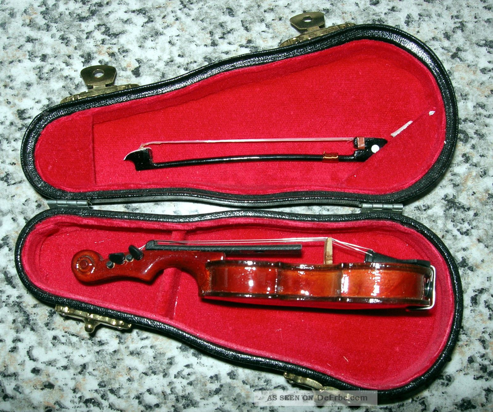 Miniaturgeige Mit Bogen Und Koffer