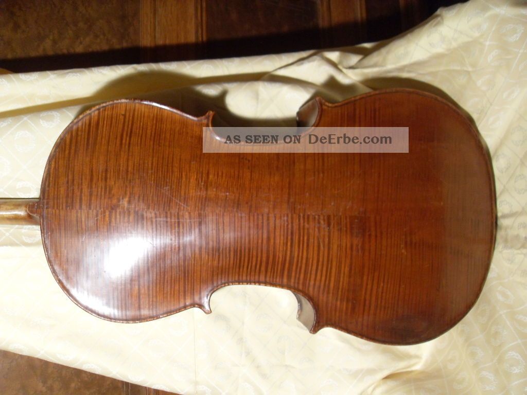 Ca. 200 Jahre Altes Cello Very Old Cello Violoncello Stark Geflammt