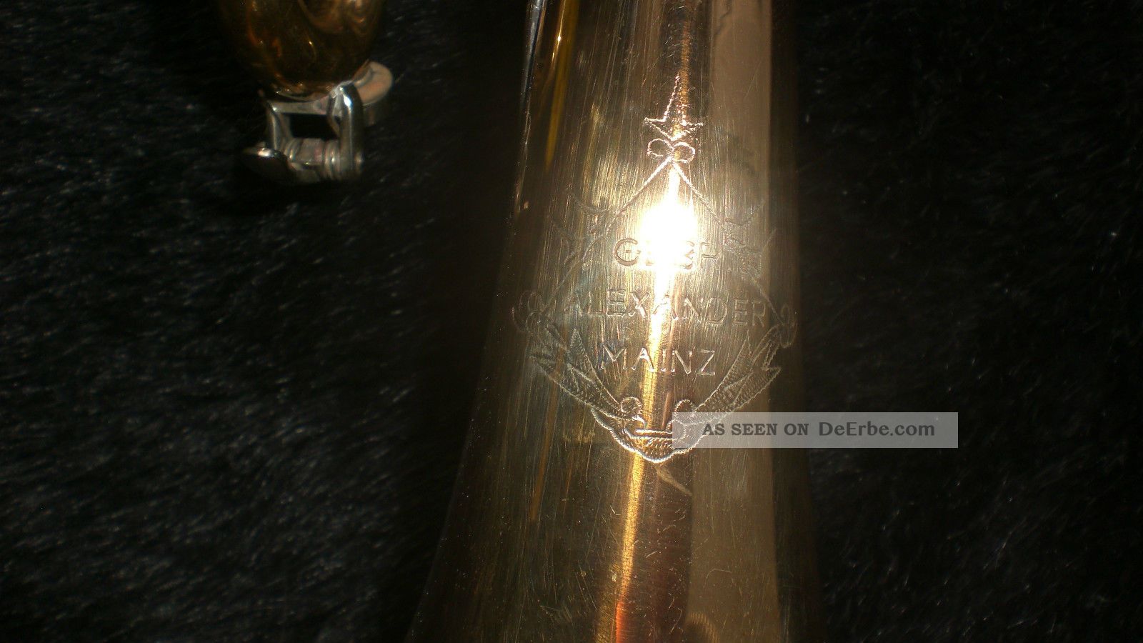 Tolle Edles Kornett/piston In B. Goldmessing/neusilber Alexander Mainz ...