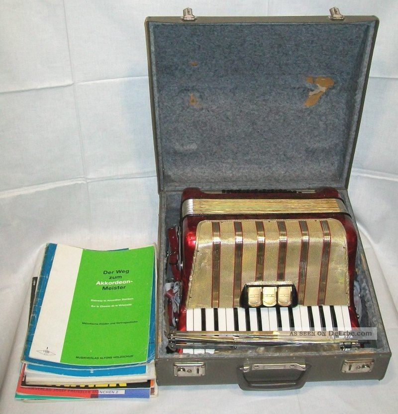 Hohner Student Iv Akkordeon, Ziehharmonika 40 Bässe, Mit Zubehör,