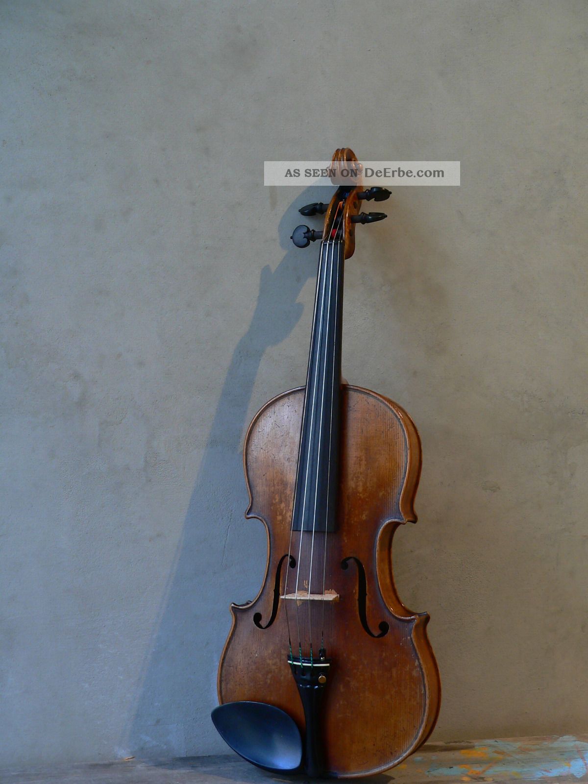 Alte Geige Mit Zettel Aldric Paris 1830