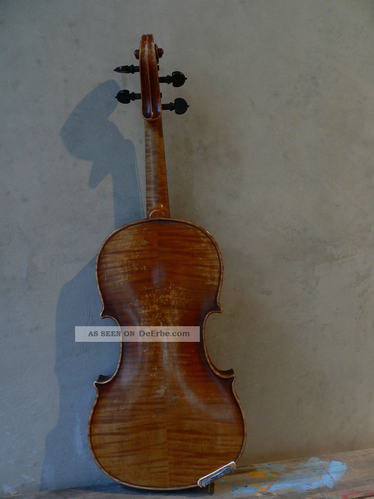 Alte Geige Mit Zettel Aldric Paris 1830