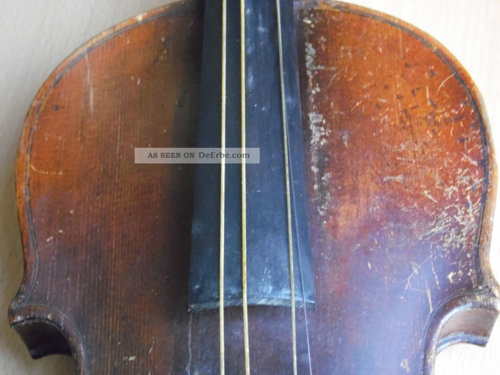 Alte Geige Mit Koffer, Bogen