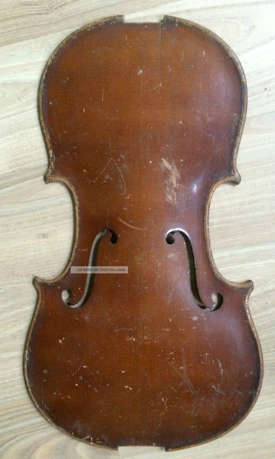 1 X Decke Für Geige Violine Violino Old Violin Geigenbau Um Ca. 1900