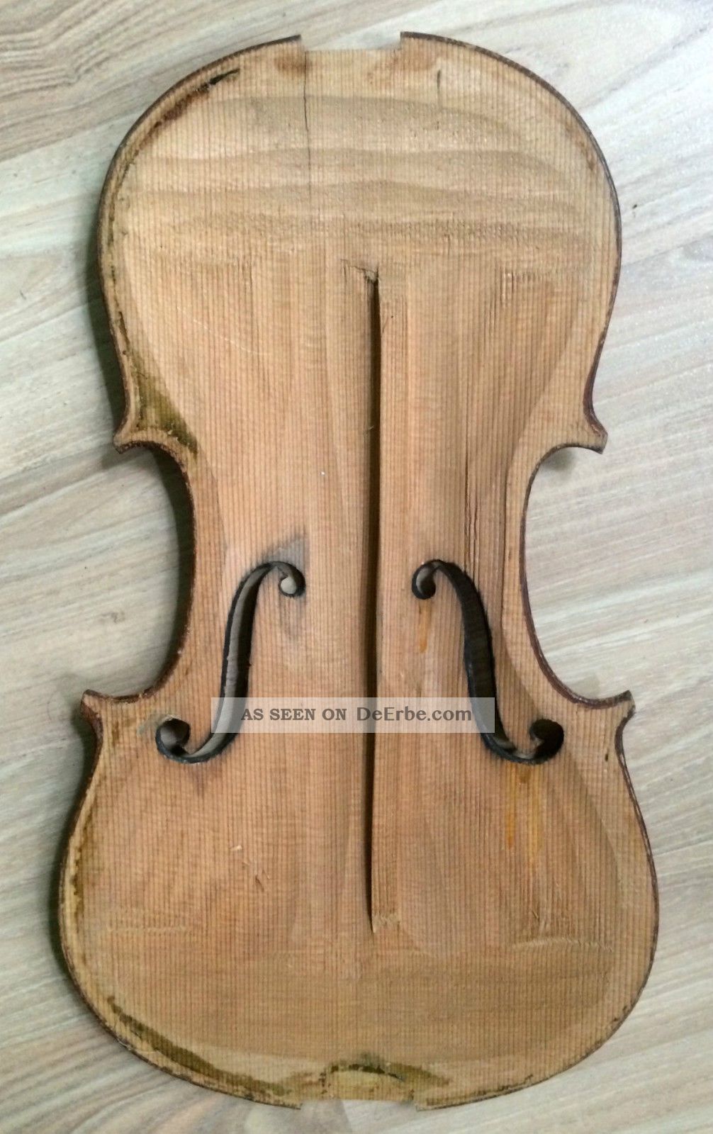 1 X Decke Für Geige Violine Violino Old Violin Geigenbau Um Ca. 1900