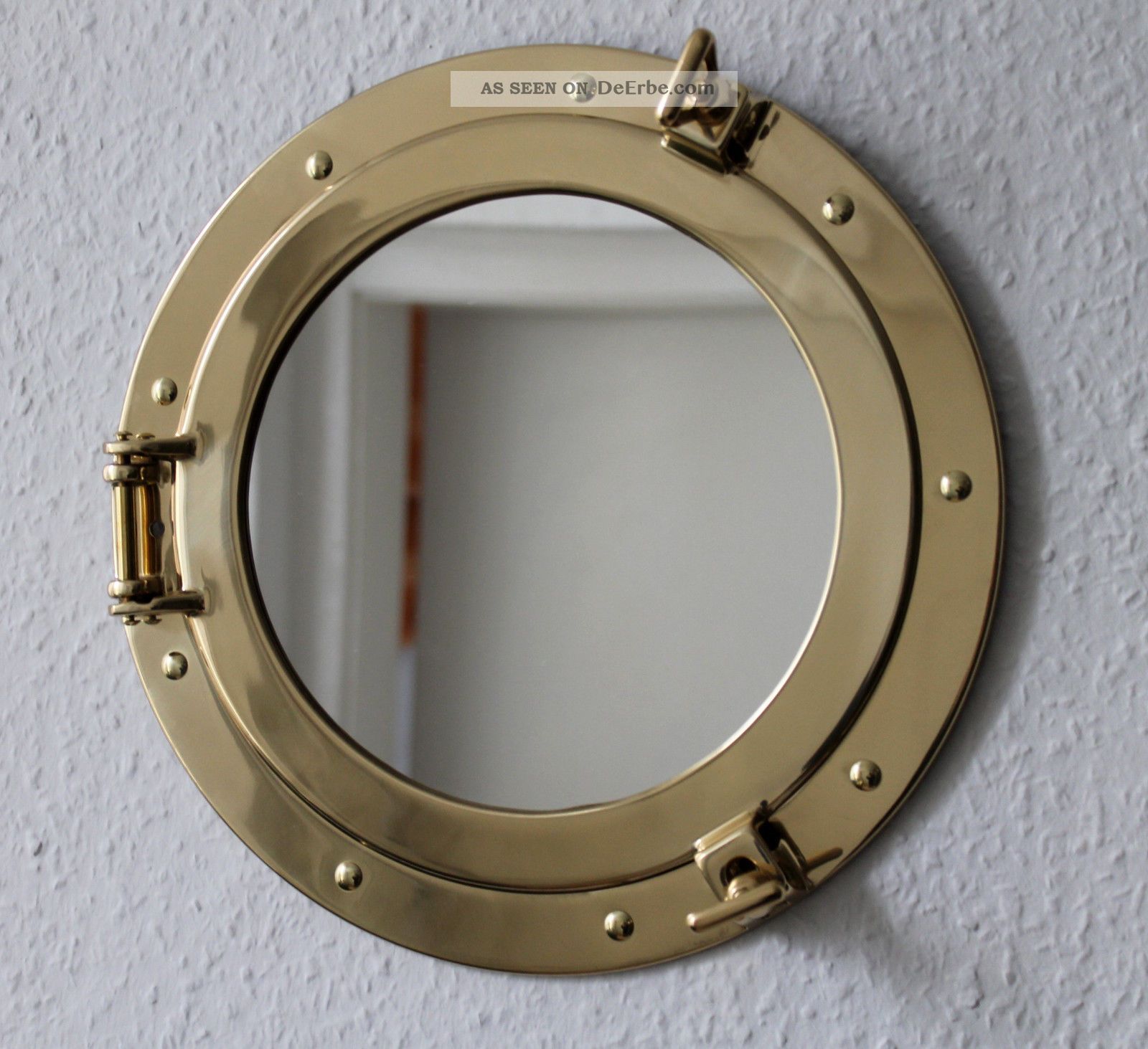 Bullauge Spiegel Massiv Messing Zum öffnen Ø 29cm Bullaugenspiegel