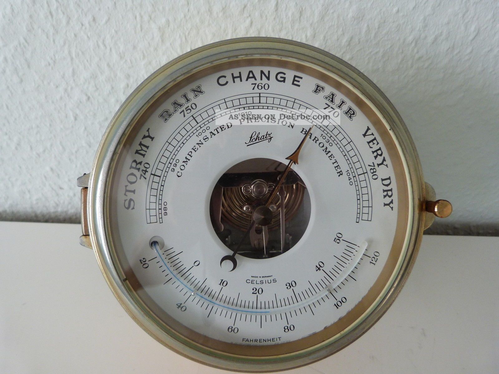 Schiffsbarometer, Mit Thermometer, Compensated Precision Barometer Von ...