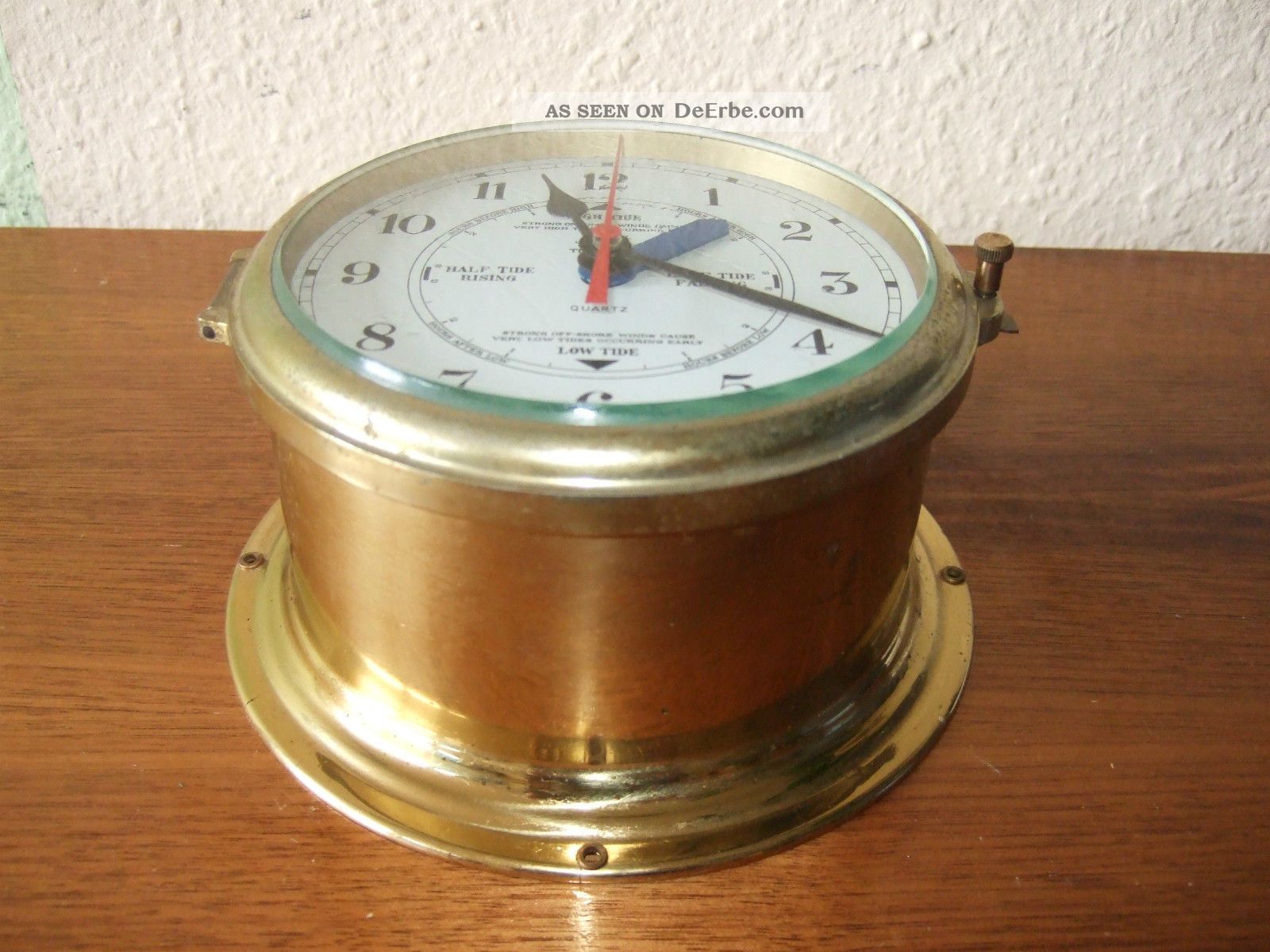 Alte Kultige Messinguhr, Tidenuhr, Schiffsuhr, Firma Schatz, Messing, Quarz
