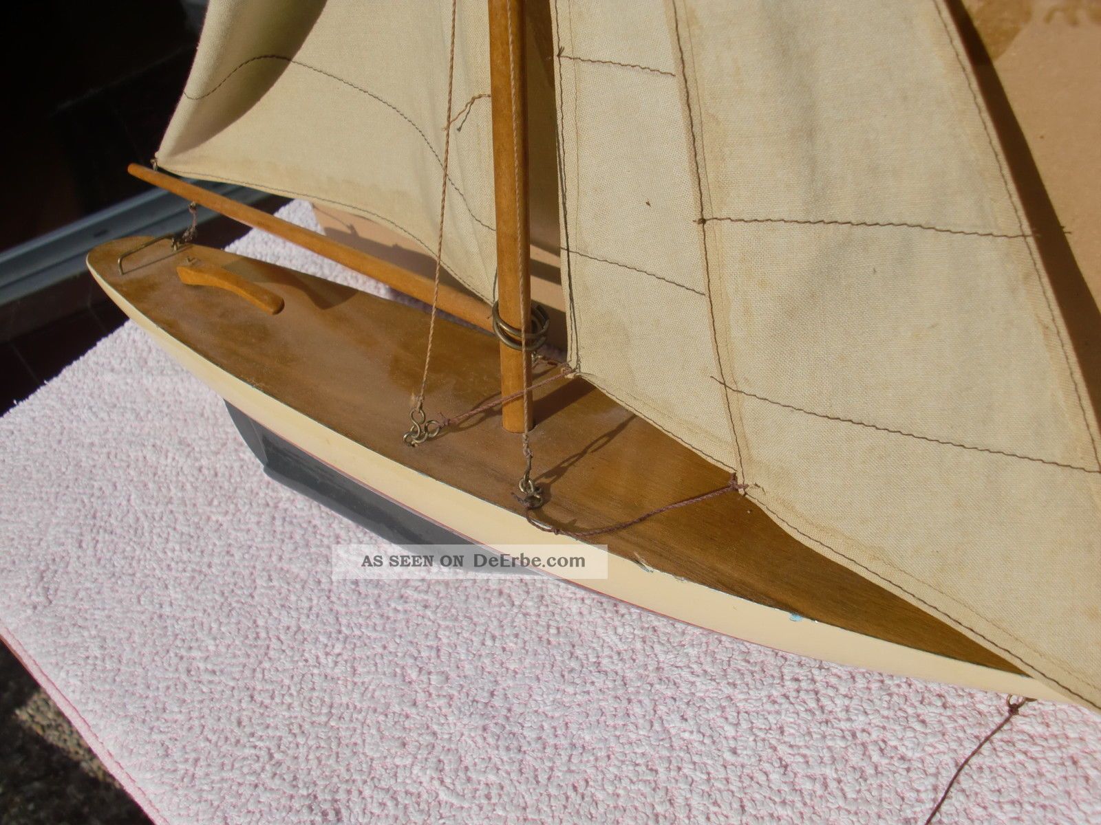 Altes Modell Segelboot Segelschiff Modellschiff Holz Holzschiff Modellboot