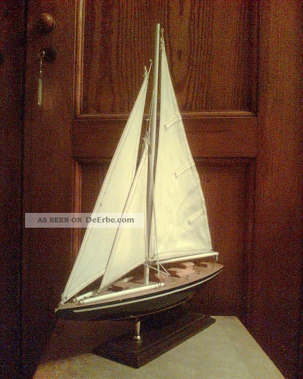 Segelboot Segelschiff Modell Segelyacht Holz Maritim Standmodell Schiff ...