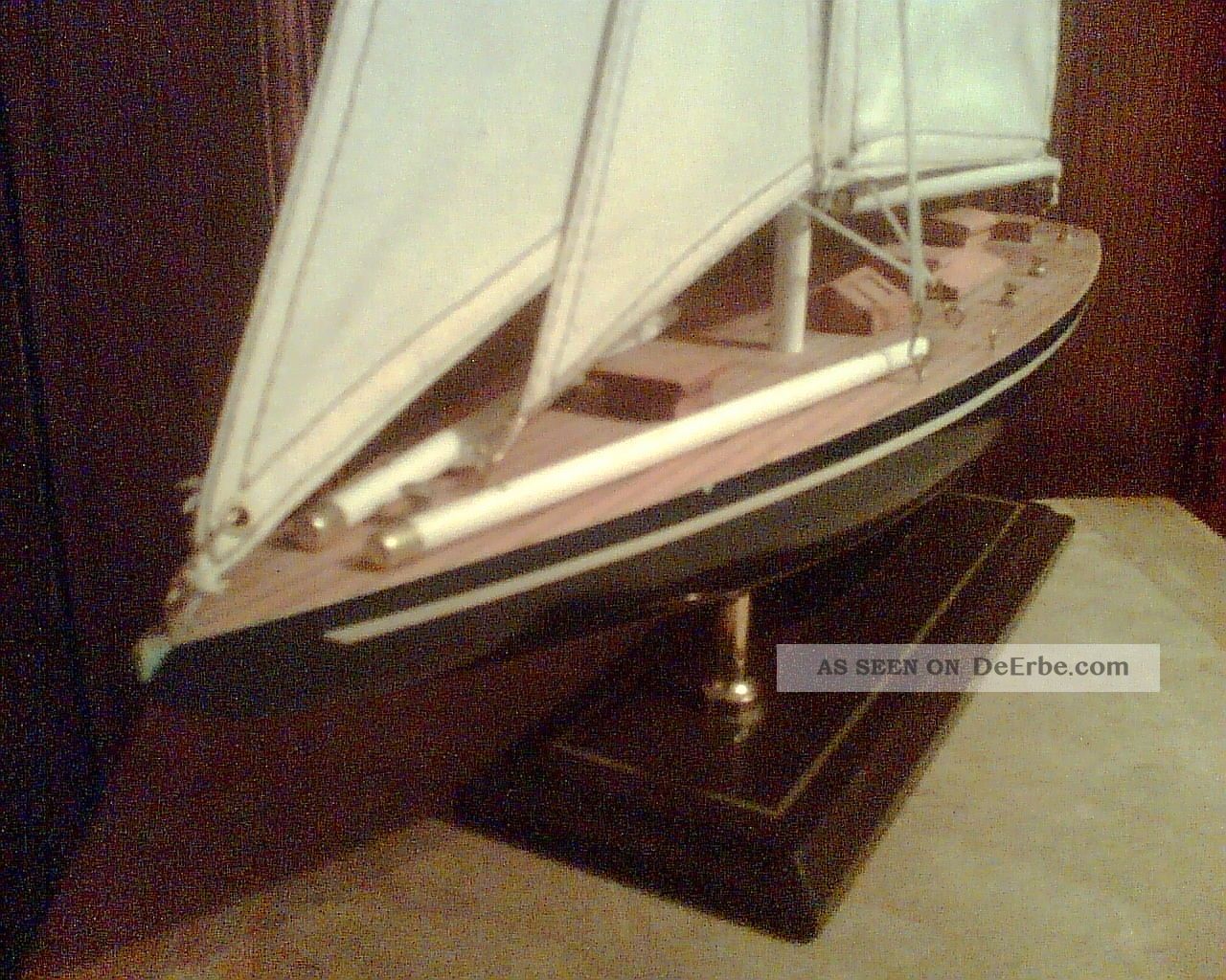Segelboot Segelschiff Modell Segelyacht Holz Maritim Standmodell Schiff ...