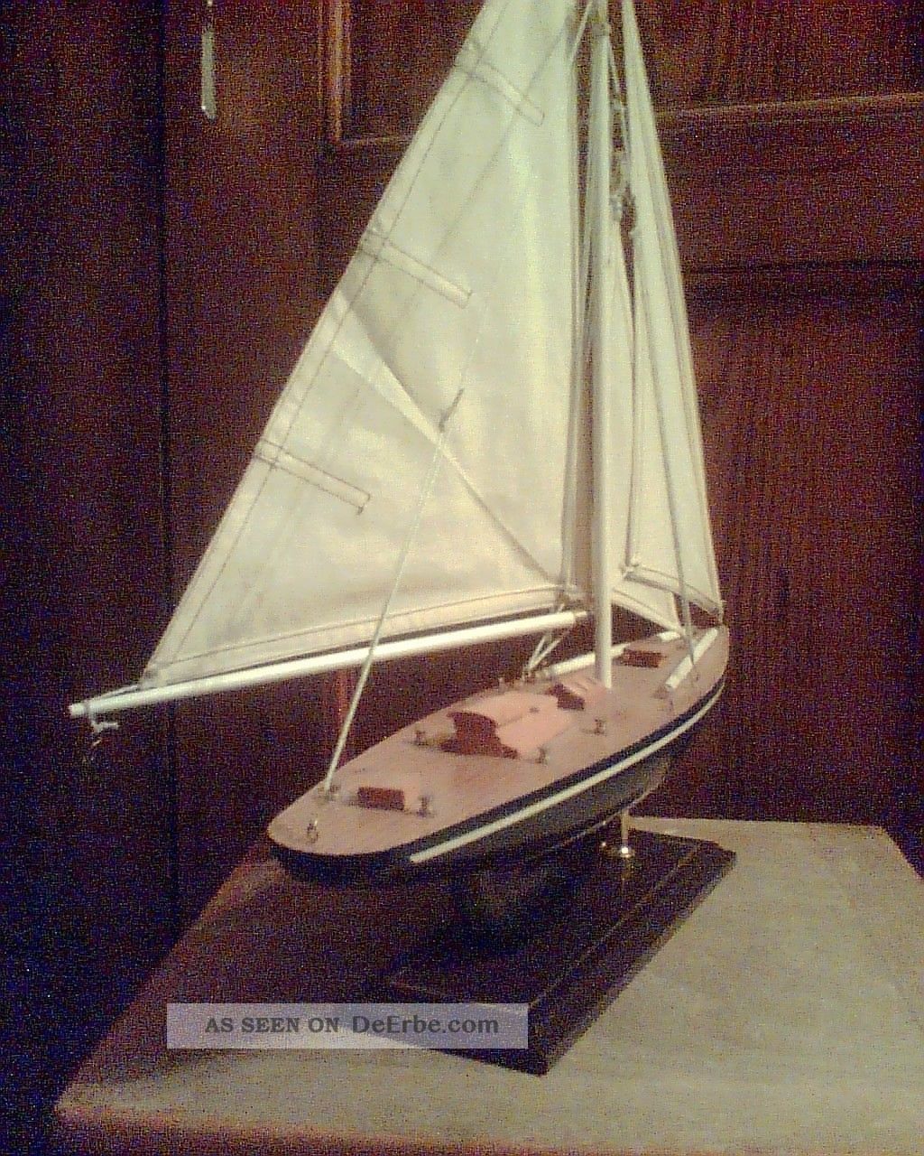 Segelboot Segelschiff Modell Segelyacht Holz Maritim Standmodell Schiff ...