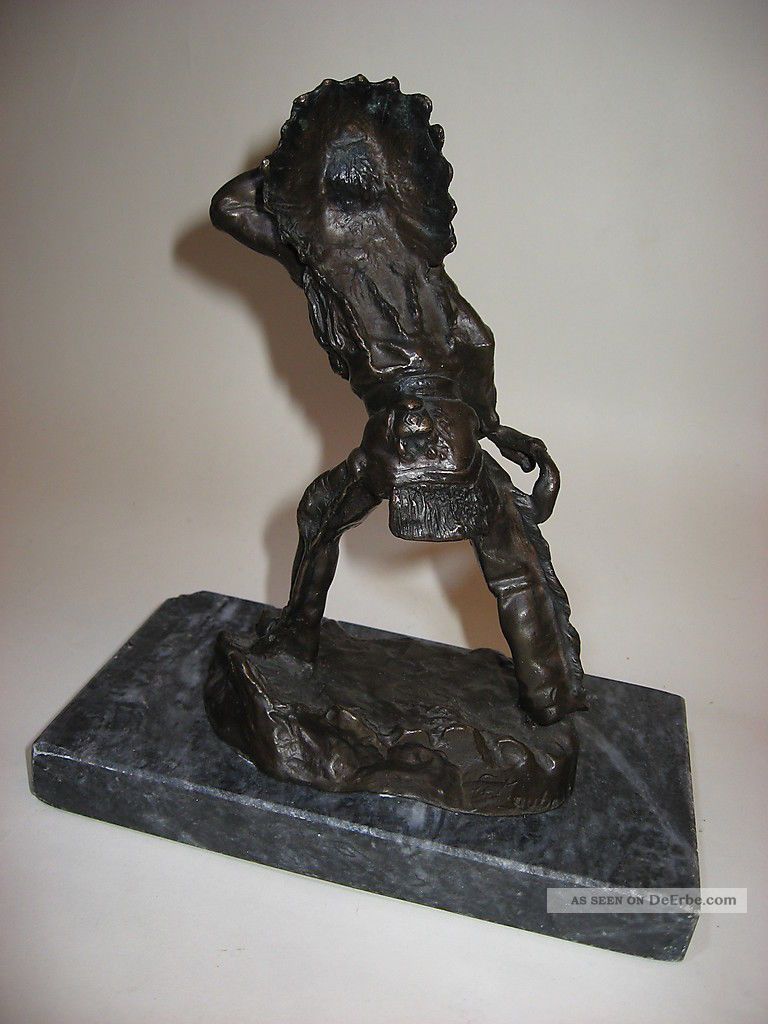 Häuptling - Tomahawk - Bronze - Carl Kauba - Wien Sign