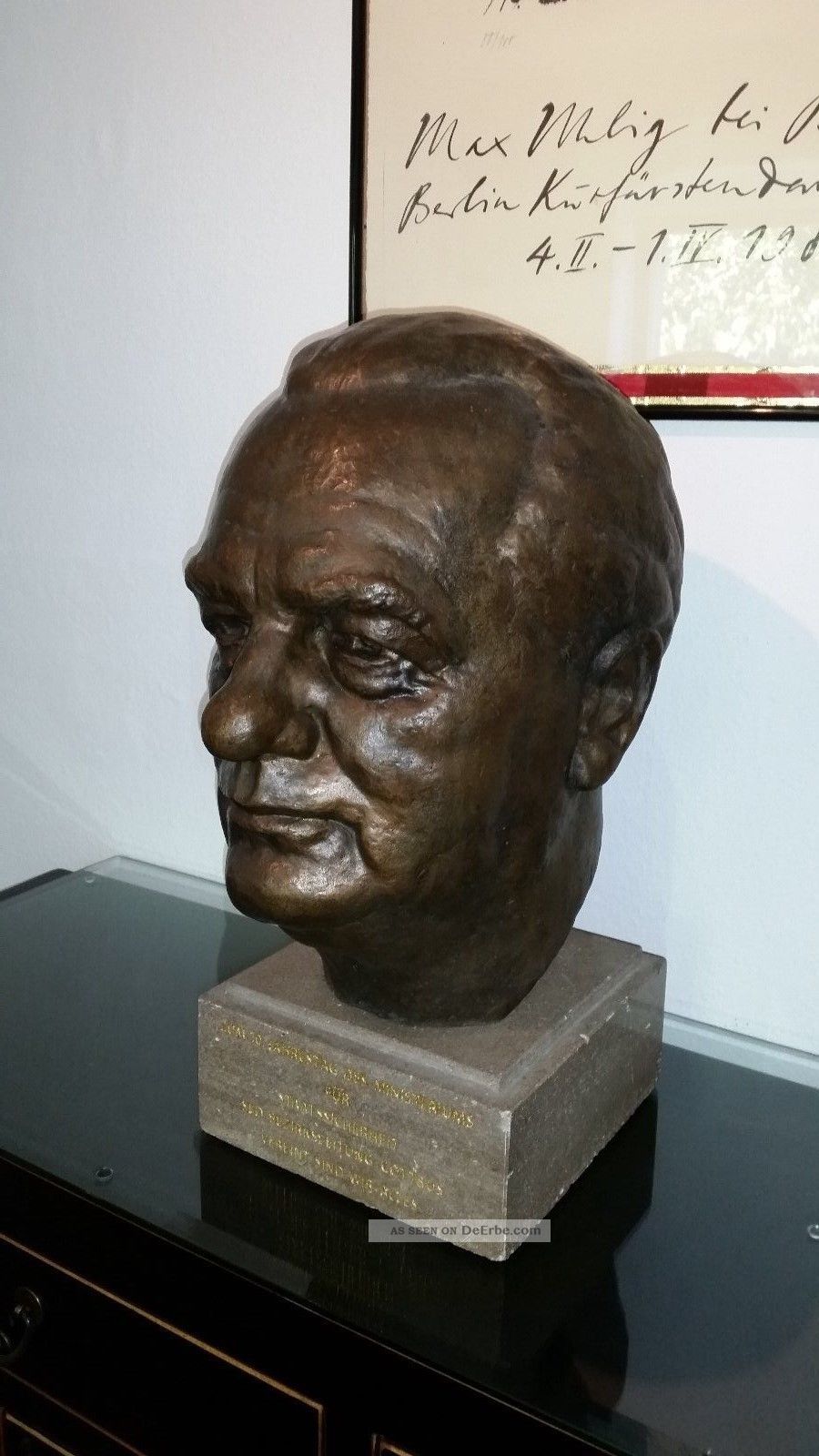 Wilhelm Pieck Büste Bronze Um 1959 /1960 Von Johannes Friedrich Rogge