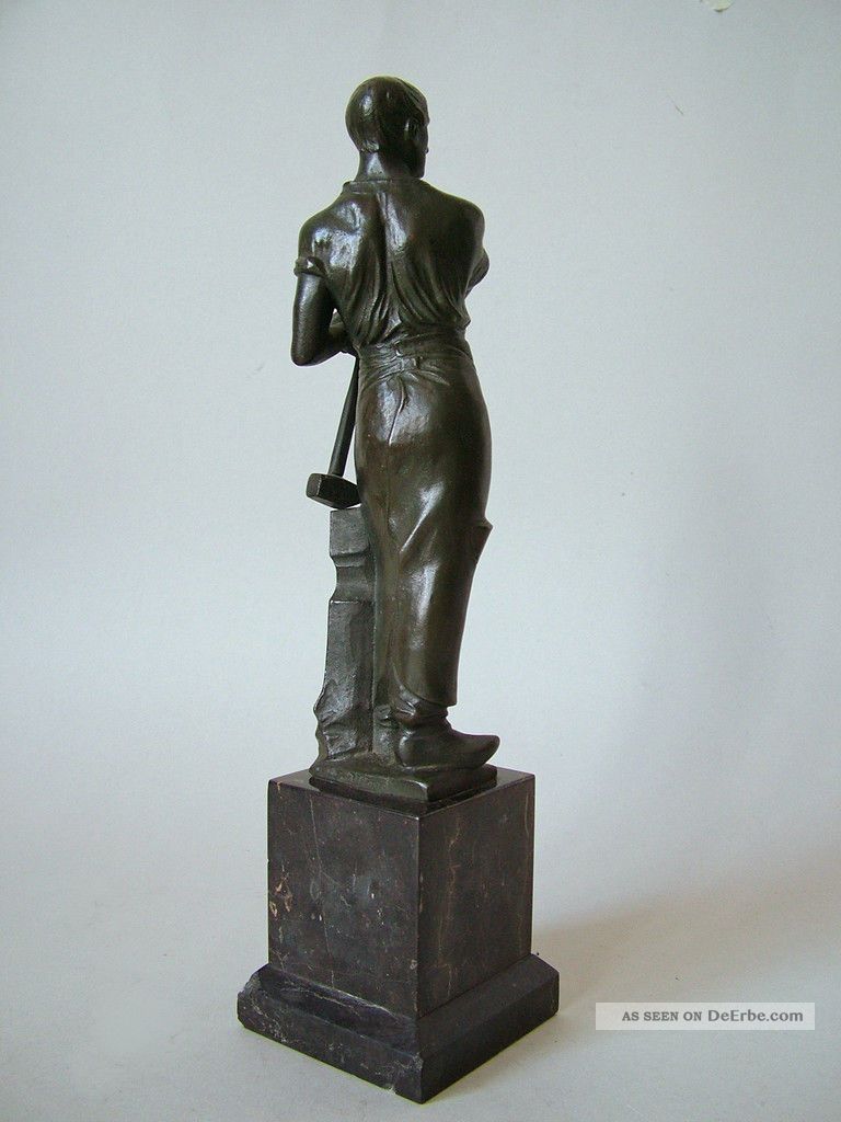 Jugendstil Art Nouveau Franz Iffland Bronze Der Schmied Skulptur Bronce Top