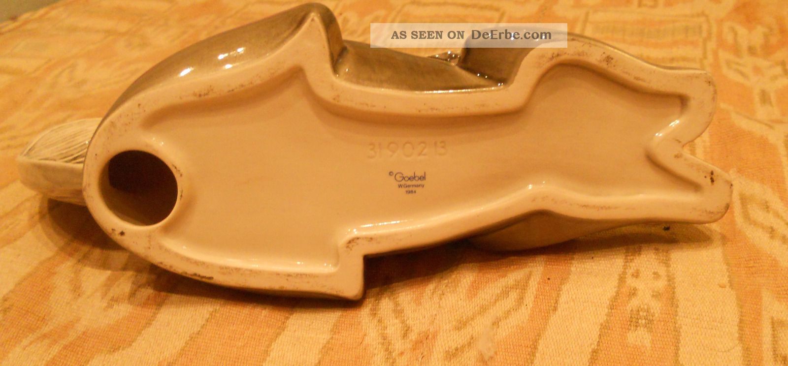 Goebel Porzellan Katze 1984, Bemalte Augen, Selim, 25 Cm